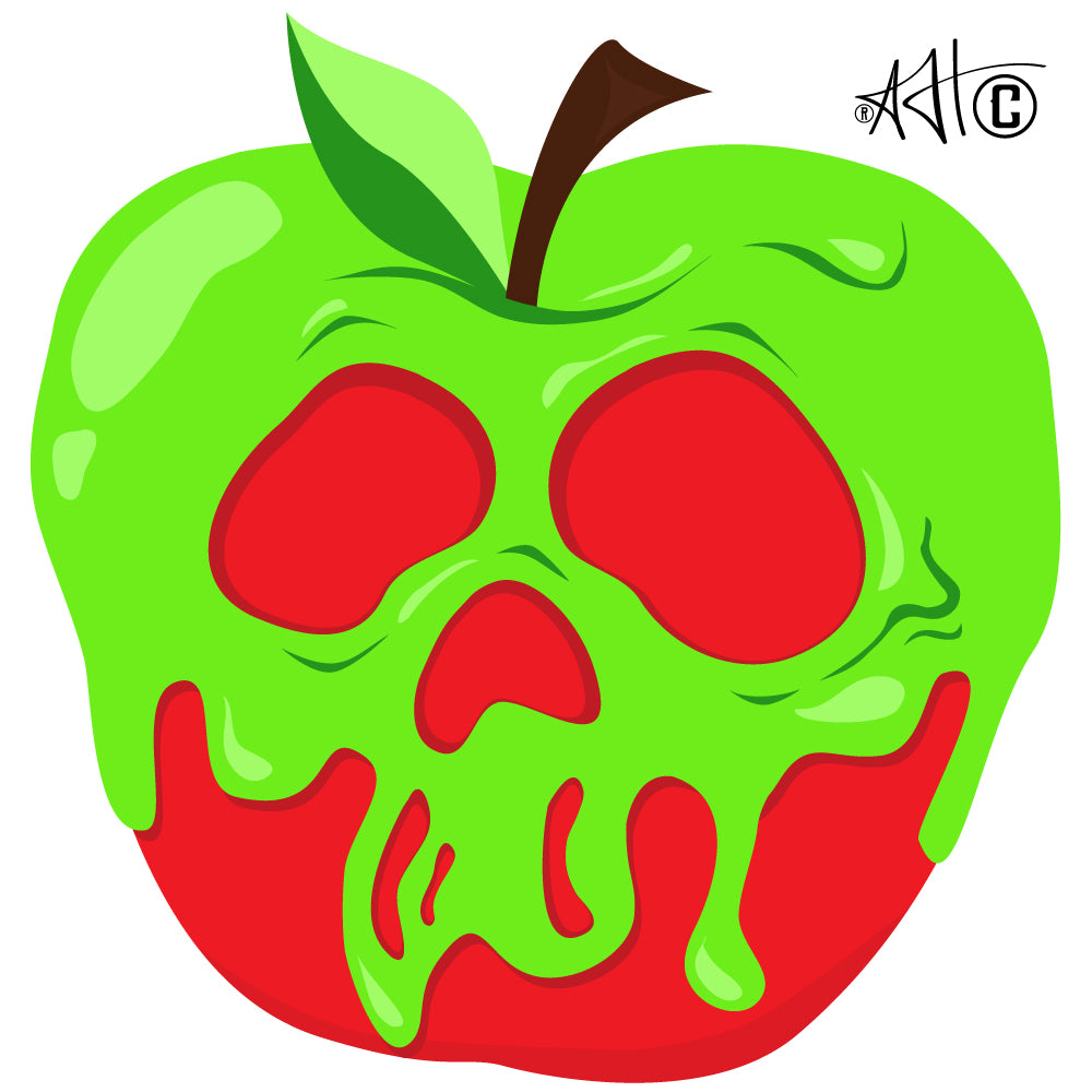 Poison Apple Vinyl Sticker by Tony Ray Holiday– Bewitched Wicker