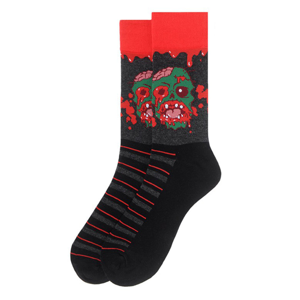 Men's Zombie Monster Striped Halloween Novelty Socks (FINAL SALE ...